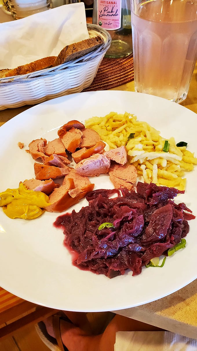 This plate looks like what would happen if Germany and Florida had a delicious baby &ndash; pure comfort.