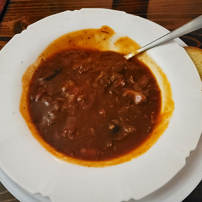 This isn't just soup&mdash;it's liquid comfort. Rich goulash that would make your imaginary German grandmother nod with approval.