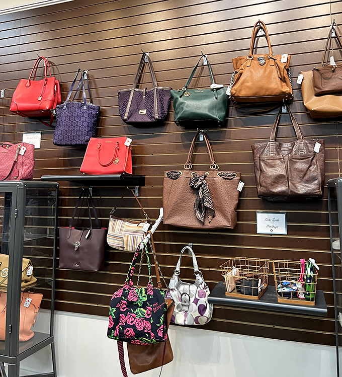 Handbag heaven for the label-conscious bargain hunter. Like a museum of functional fashion where you can actually touch the exhibits.