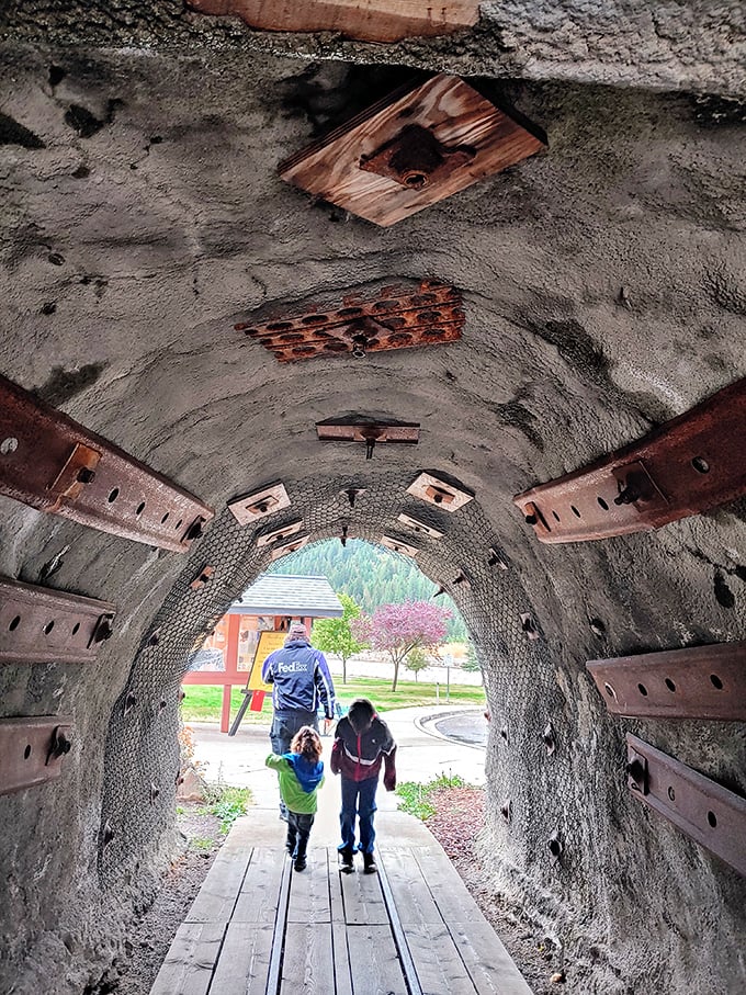Mining history comes alive as visitors step through this tunnel portal&mdash;a journey into darkness that paradoxically sheds light on Wallace's rich underground heritage.
