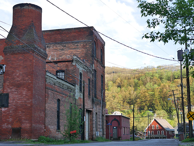 Like a brick sentinel watching over decades of change, this historic building reminds us that industrial architecture can be both functional and beautiful.