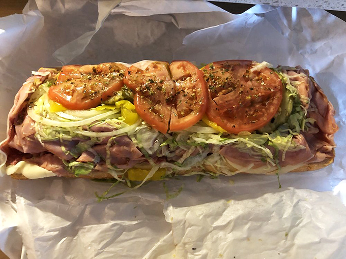 Behold the Italian hoagie in its natural habitat &ndash; a perfect ratio of meat, cheese, and veggies that makes mathematicians weep.