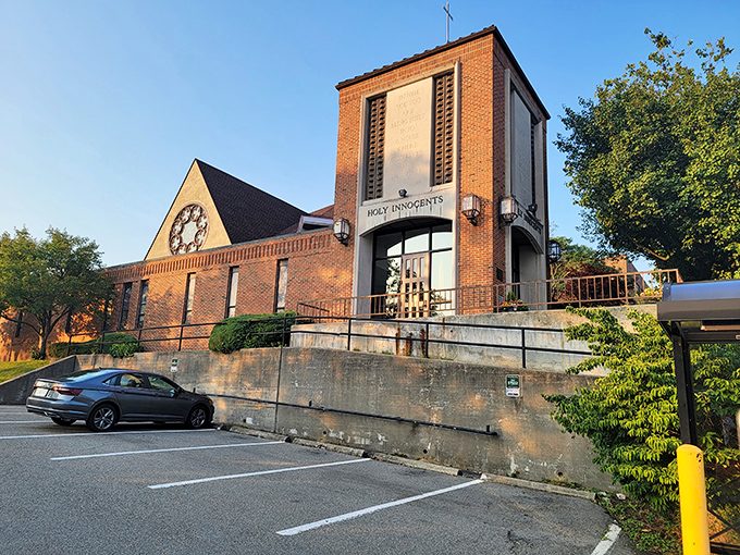 Holy Innocents Church provides both spiritual sanctuary and architectural beauty, its brick tower standing sentinel over the community for generations.