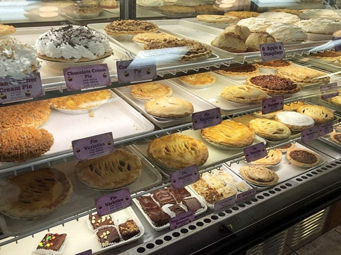 Pie paradise isn't a myth—it exists in glass cases where flaky crusts cradle fillings that would make your grandmother both jealous and proud.