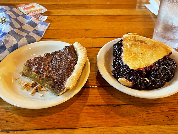 The pie case of dreams – where diet resolutions go to die happy deaths.