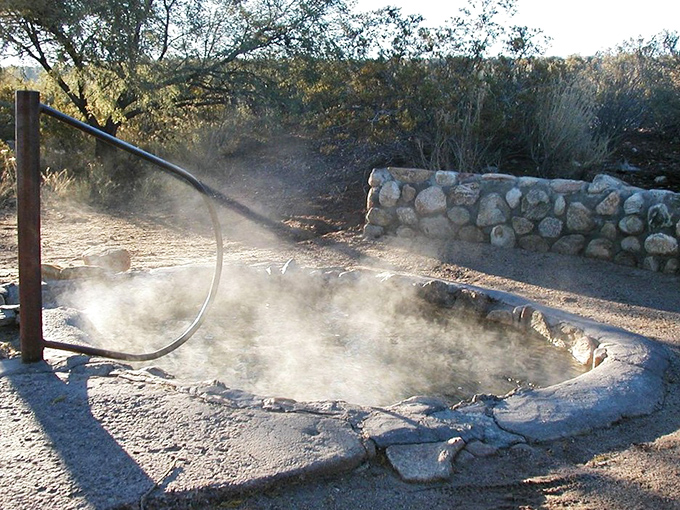 Nothing says "desert oasis" quite like stumbling upon a natural hot spring. Nature's jacuzzi without the hefty maintenance fees!
