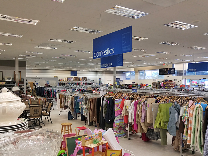 Under bright fluorescent lights, the domestics section reveals its secrets to those patient enough to browse.