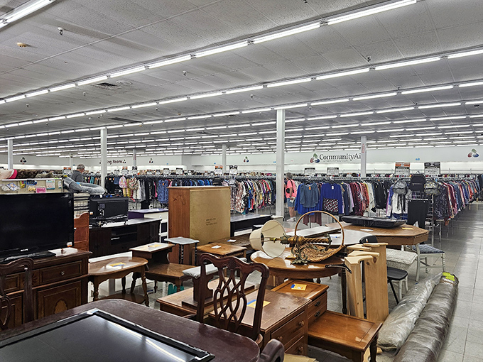 Where furniture meets fashion: this sprawling interior could make IKEA blush with its sheer variety of household treasures.