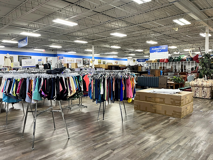 Not your grandmother's cluttered thrift store. Spacious aisles and organized displays make treasure hunting civilized.