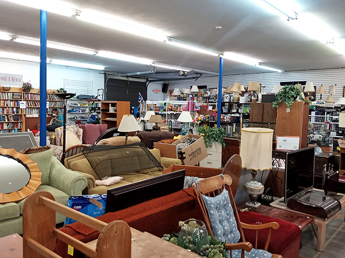 Furniture heaven! Where sofas with stories to tell mingle with lamps looking for their second act in your living room.