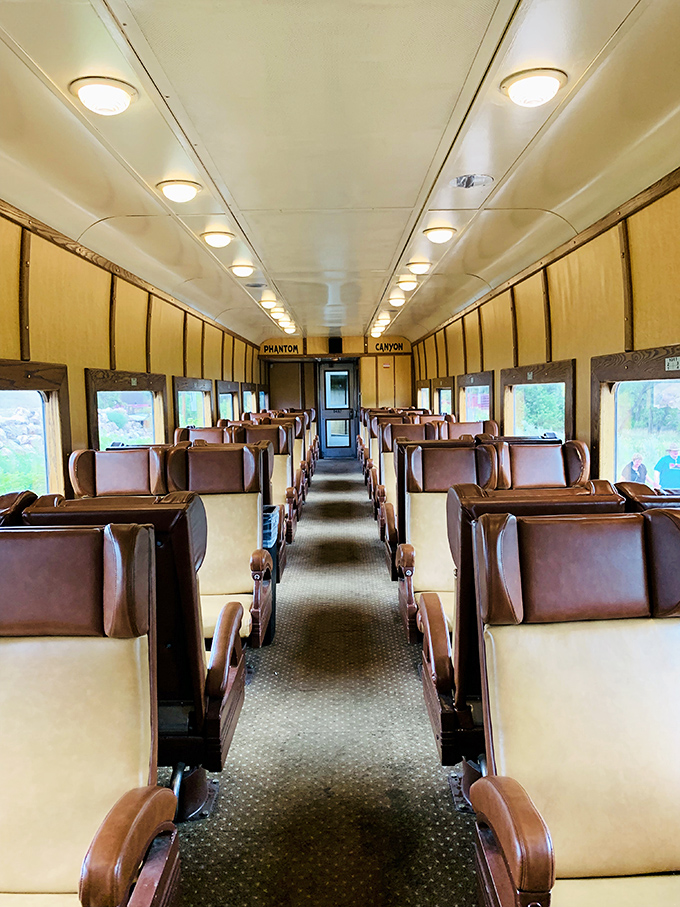 Step inside the vintage coach cars and you'll find yourself transported to an era when travel was an elegant affair, not just a way to get somewhere.