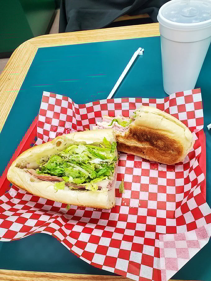 This Italian sub isn't just a sandwich; it's architecture. The perfect ratio of meat to lettuce to bread creates a handheld masterpiece that puts fancy meals to shame.