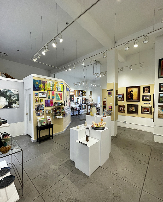 Local artists transform Jerome's historic spaces into galleries where desert-inspired creativity flows as freely as the panoramic views outside the windows.