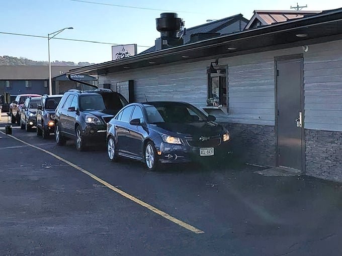This drive-thru line suggests Prairie du Chien residents know the golden rule of small towns: good coffee is worth waiting for, especially when your schedule is delightfully empty.