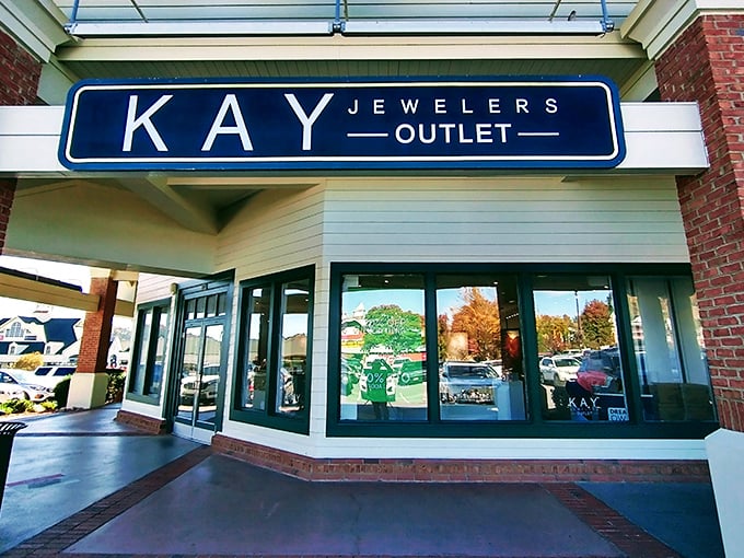 Kay Jewelers Outlet stands ready to help you say "I'm sorry" or "I love you" with something that sparkles almost as much as full retail.