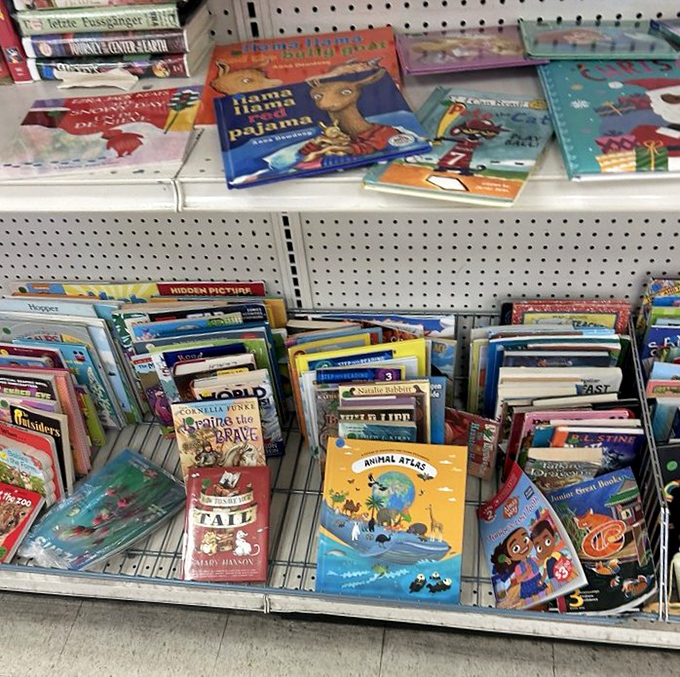 Llama Llama meets "Animal Atlas" in the children's book section, where young readers' imaginations and parents' wallets both get a break.