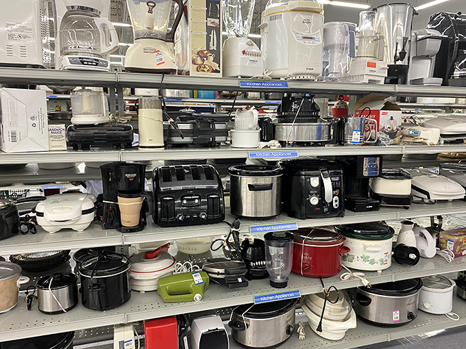 Kitchen appliance purgatory—where bread makers and juicers await their second chance at fulfilling New Year's resolutions.