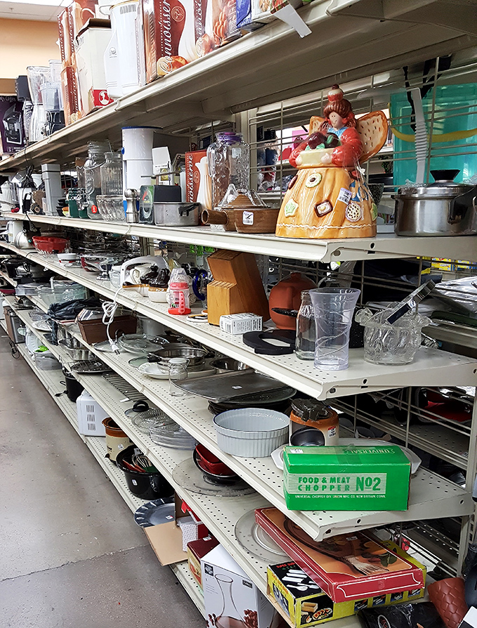 That cookie jar shaped like a grandmother could be yours, along with enough kitchenware to start a restaurant.