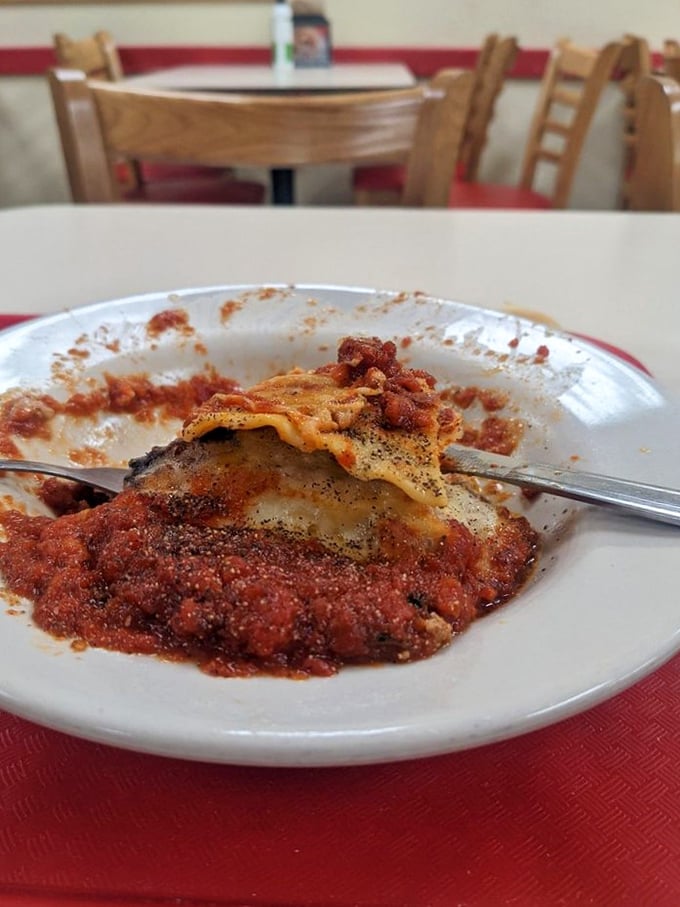 This lasagna doesn't just sit on the plate&mdash;it poses, knowing full well it's about to star in your food memories for years to come.