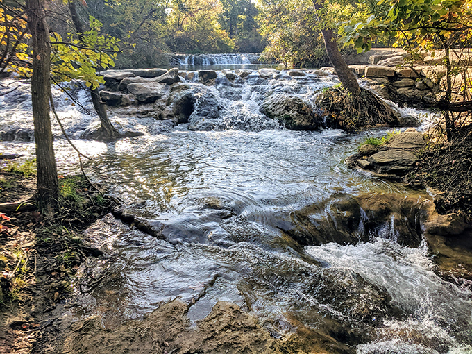 Little Niagara Falls offers all the therapeutic sounds of rushing water without requiring a passport or barrel-riding skills.