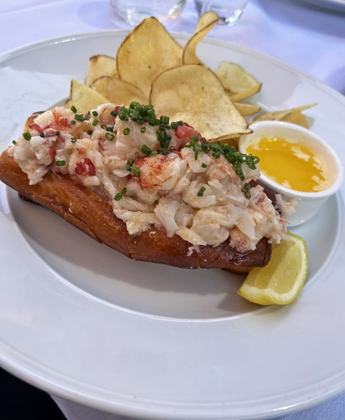The lobster roll that launched a thousand return visits &ndash; sweet chunks of Maine lobster nestled in buttery brioche with house-made chips standing by for the encore.