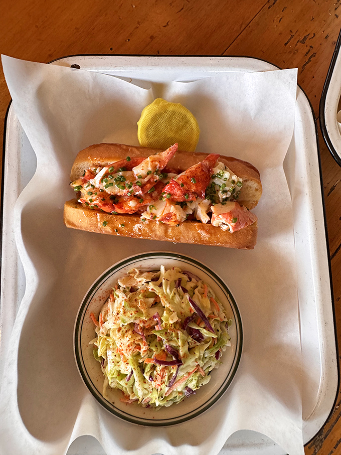 The lobster roll that launched a thousand return visits—chunky, sweet meat cradled in a perfectly toasted bun with just the right amount of mayo.