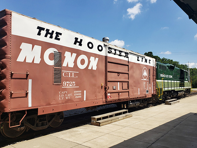 The Hoosier Line proudly emblazoned on this vintage MONON boxcar reminds us when railways were Indiana's lifelines to the world.
