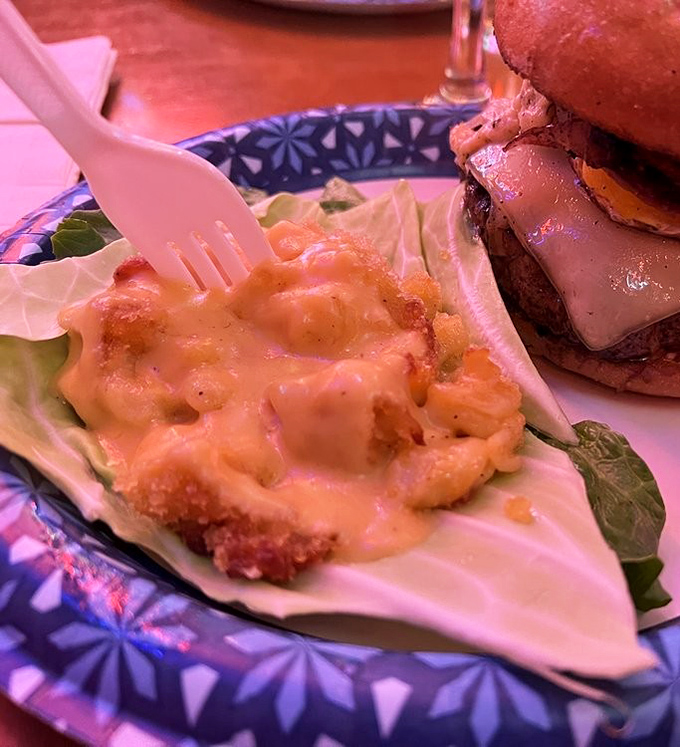 Mac and cheese nirvana! This golden masterpiece isn't just comfort food&mdash;it's therapy in a dish, with a crispy top hiding creamy treasures beneath.