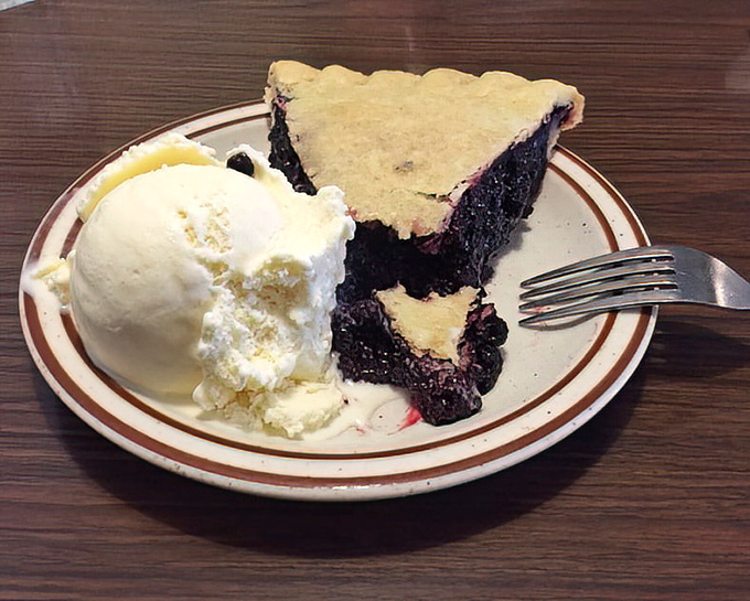 The star of the show: marionberry pie with ice cream melting alongside. This isn't dessert&mdash;it's an edible postcard from Oregon's soul.