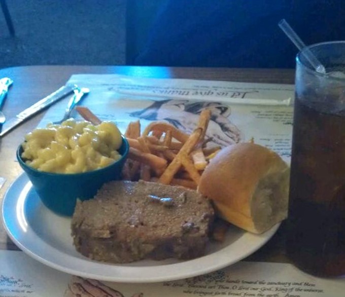 Behold the star of the show: meatloaf so good it'll make you apologize to every cafeteria joke you ever made.
