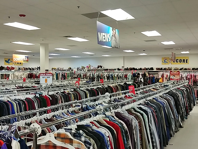 The men's department stretches like a textile ocean &ndash; where that perfect flannel shirt or vintage concert tee is waiting to join your wardrobe rotation.