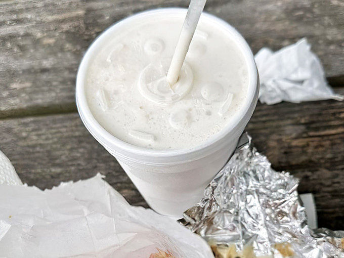 This isn't just a milkshake; it's a time machine in a cup, thick enough to require both straw and spoon&mdash;just as the milkshake gods intended.