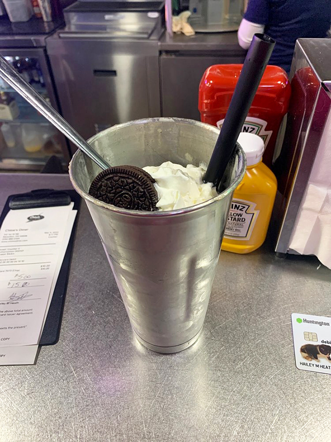 This isn't just a milkshake&mdash;it's a commitment. That Oreo isn't garnish; it's the bouncer guarding the creamy paradise below.