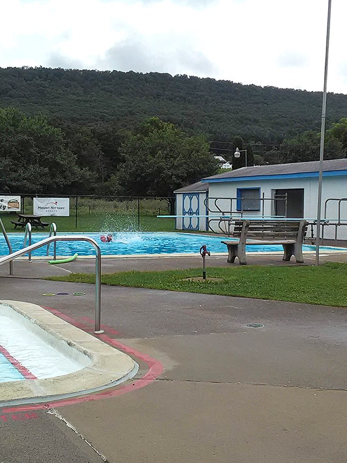 Nothing says "small-town summer" like the local pool where generations of Millheim kids have learned to swim and perfect cannonballs.