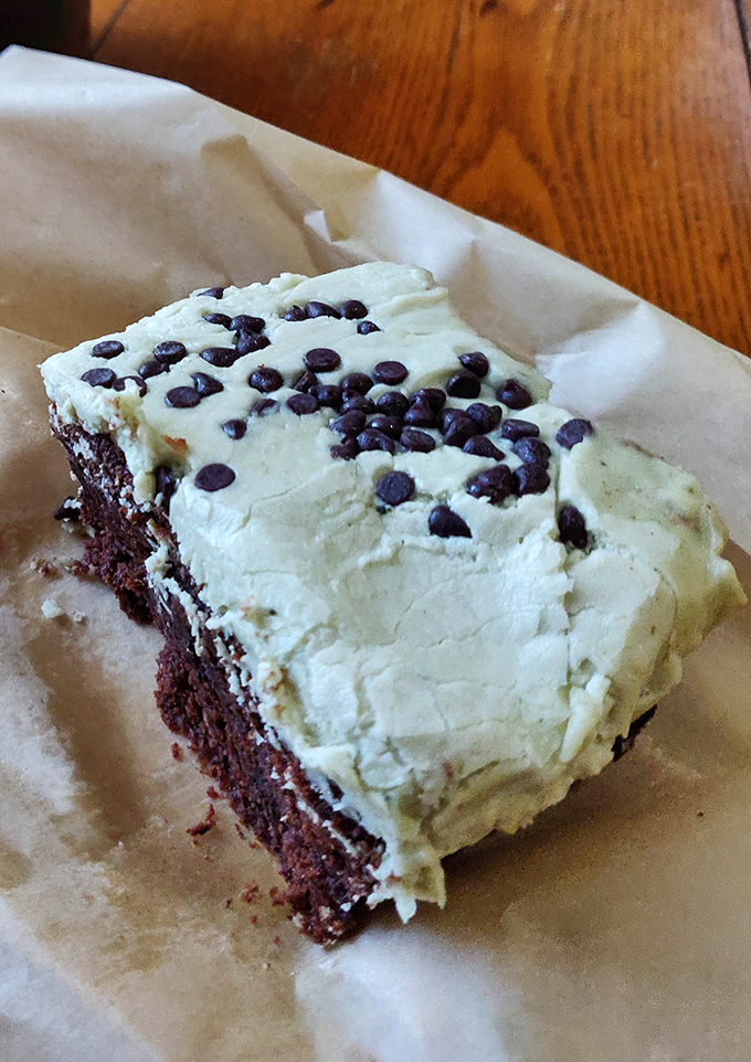 Not all heroes wear capes &ndash; some wear cream cheese frosting. This mint-chocolate brownie might just solve all of life's problems.