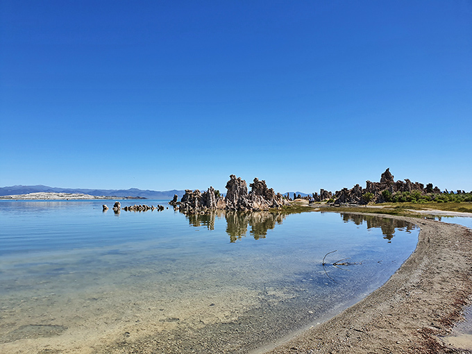 Nature's sculpture garden &ndash; these otherworldly tufa towers at Mono Lake look like they're auditioning for roles in the next sci-fi blockbuster.