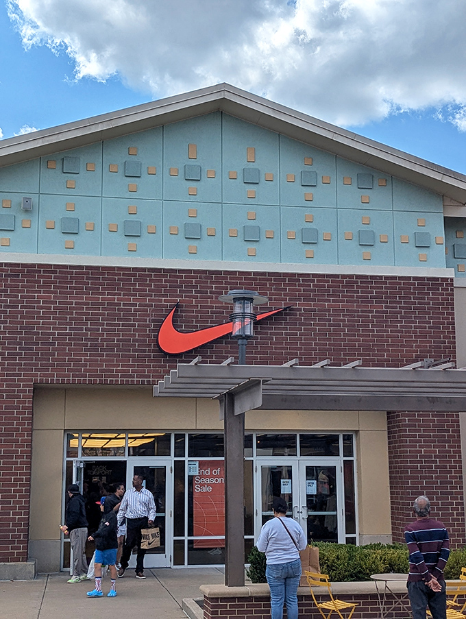 Nike's brick-and-mortar presence promises athletic aspirations at civilian prices. Your wallet won't need to break a sweat.