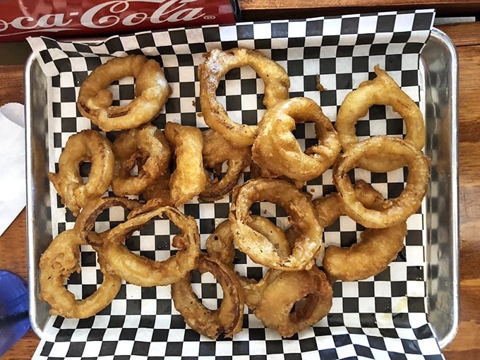 Golden halos of crispy perfection. These onion rings aren't just a side dish&mdash;they're the opening act to an unforgettable meal.