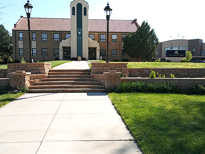 Otero College stands proud against the Colorado sky, offering education without the big-city price tag or the need for parallel parking skills.