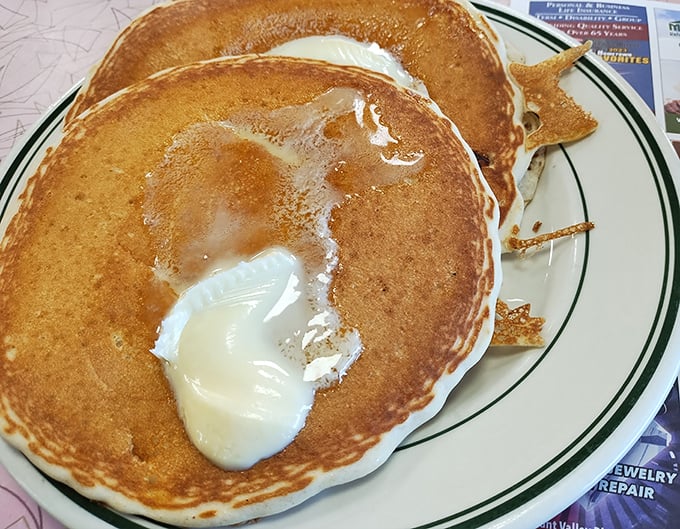 Golden pancakes with melting butter&mdash;the breakfast equivalent of a warm hug. Simple perfection that needs no Instagram filter.