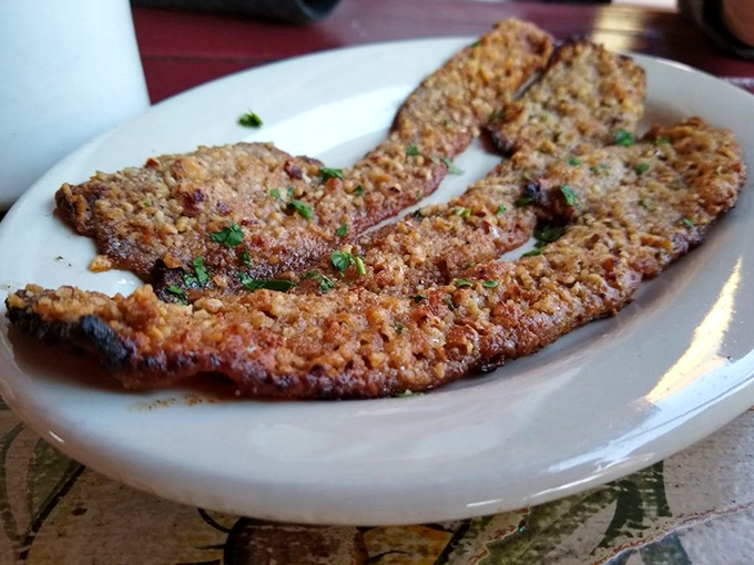 Behold the legendary pecan bacon&mdash;crispy, sweet, nutty perfection that makes regular bacon look like it's not even trying.