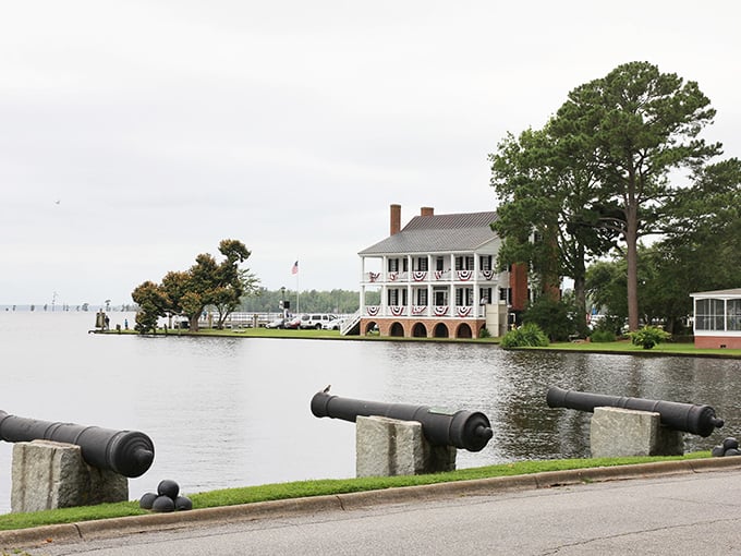 The Penelope Barker House stands regally by the water, a monument to revolutionary spirit where history and beauty share equal billing.