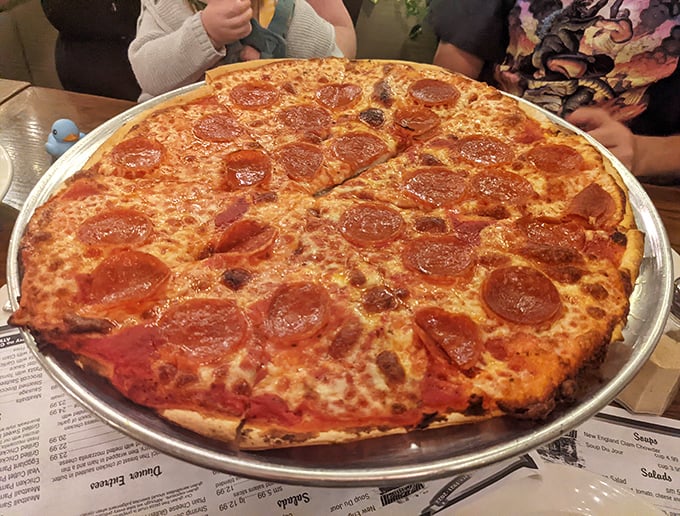 This pepperoni pizza isn't trying to reinvent the wheel&mdash;it's perfecting it with a thin, crispy crust and that perfect ratio of sauce to cheese.