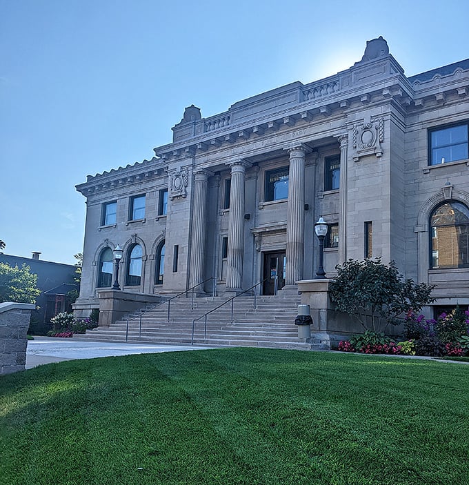 The Peter White Public Library isn't just architectural eye candy &ndash; it's a cultural cornerstone where limestone columns guard literary treasures within.