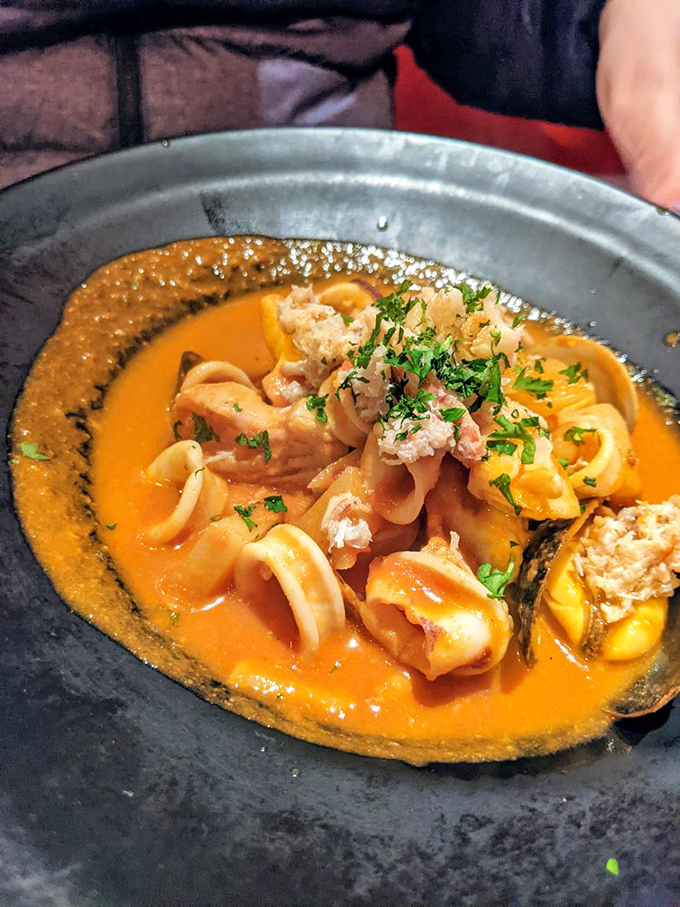 This seafood pasta isn't just a meal&mdash;it's a maritime celebration in a bowl. The sauce alone would make Neptune himself request seconds.