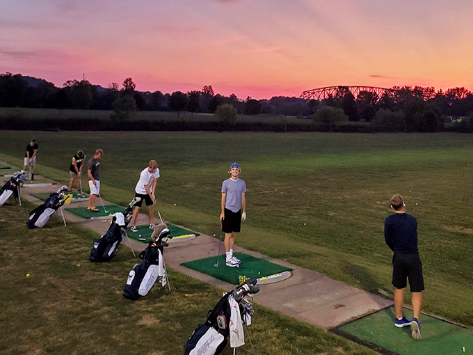 Sunset golf in Marietta gives new meaning to "golden hour." These kids are learning that sometimes the best scorecard is the sky itself.