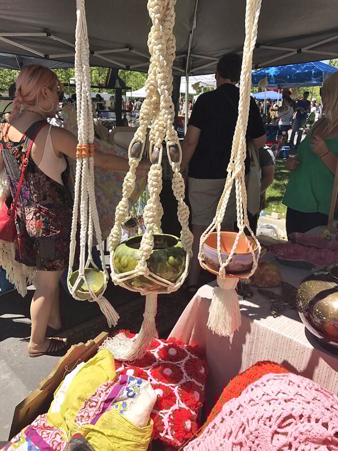 Macram&eacute; plant hangers swing gently in the summer breeze, bringing 1970s bohemian vibes back with a vengeance that would make your grandma proud.