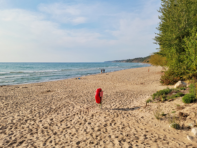 This sandy stretch of Lake Michigan shoreline offers a beach day experience that rivals coastal getaways, minus the salt and sharks.
