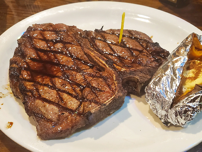 Twenty-two ounces of pure joy – this porterhouse could make a vegetarian reconsider their life choices.