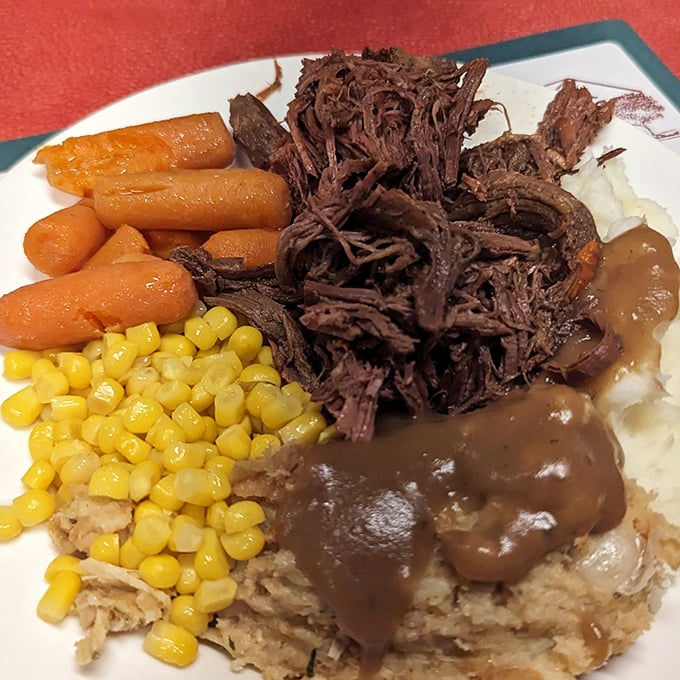 Behold the pot roast in its natural habitat&mdash;fork-tender beef surrounded by vegetables that have been promoted from side dish to essential co-stars.